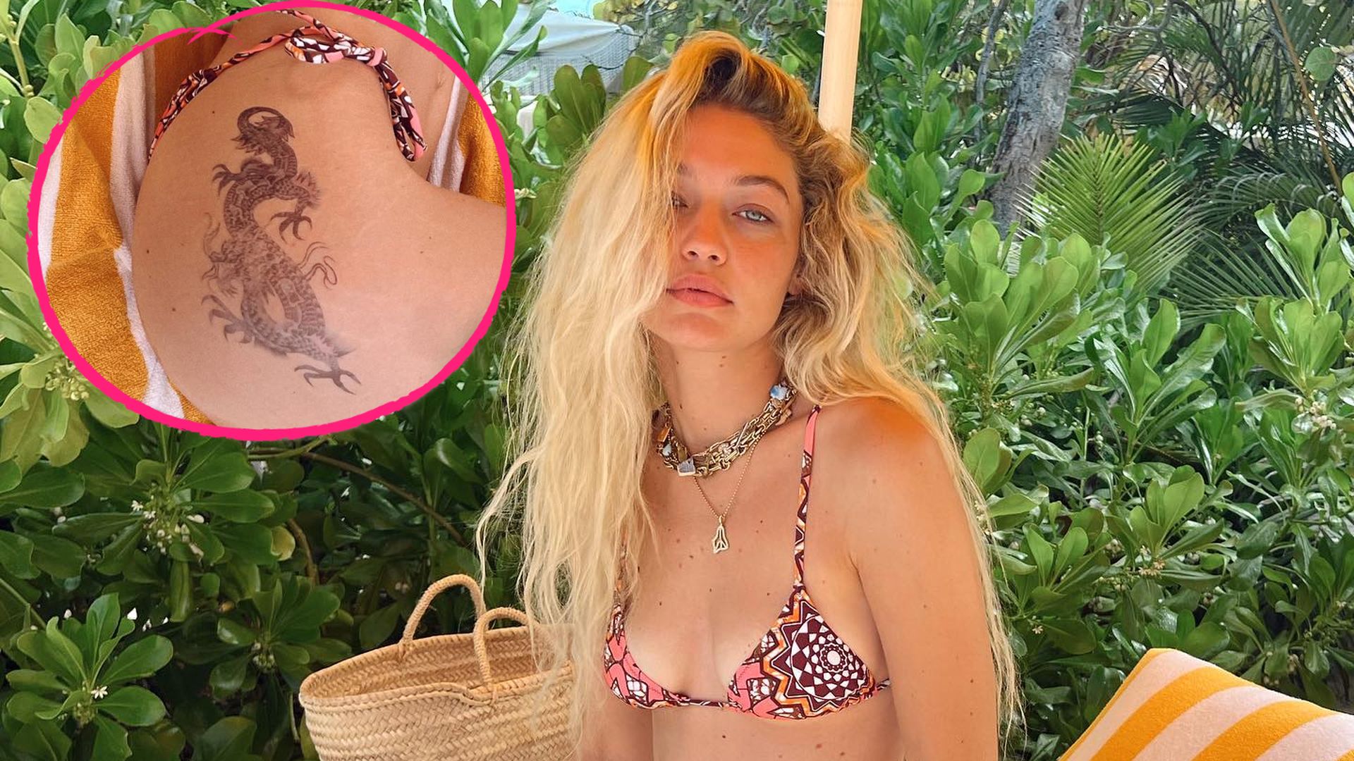 Großer Drachen: Zeigt Gigi Hadid hier ihr neues XXL-Tattoo?