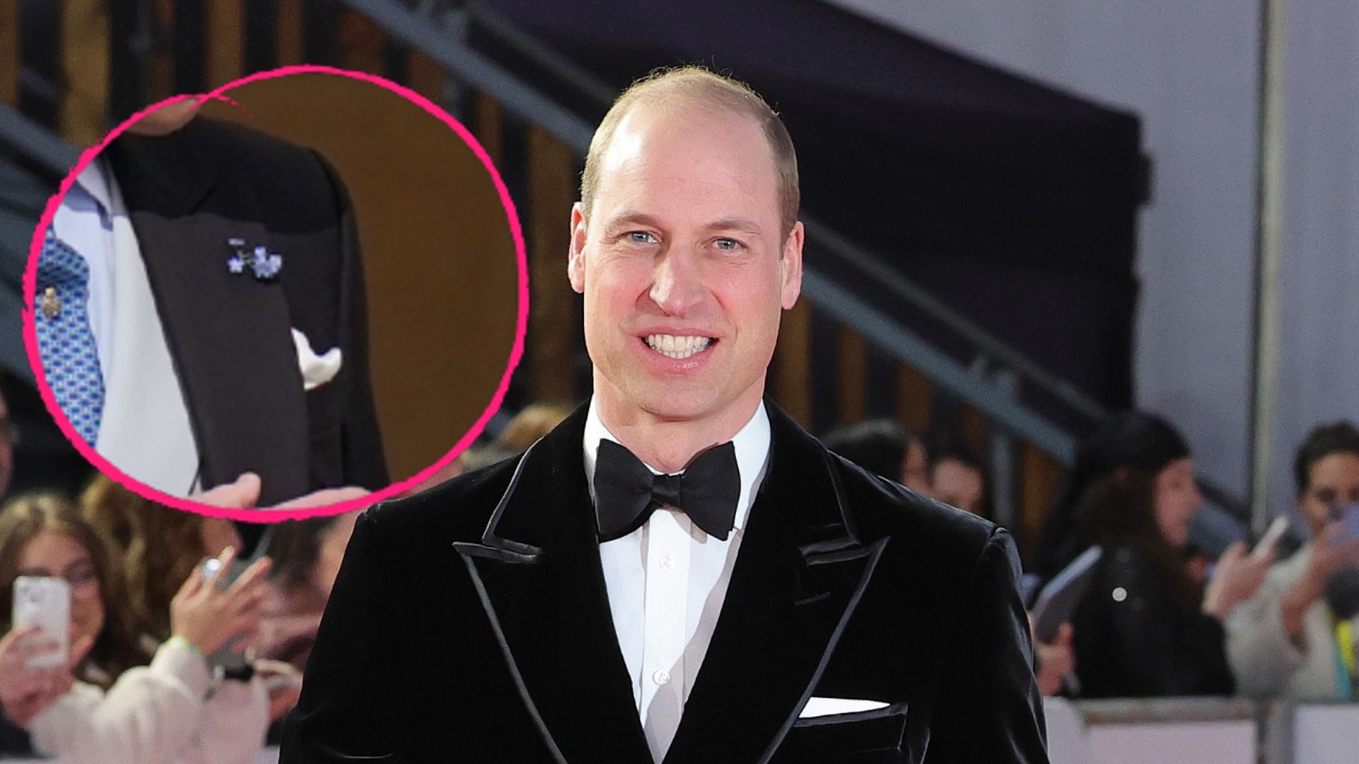 Blume am Revers: Prinz William zollt Prinzessin Diana Tribut