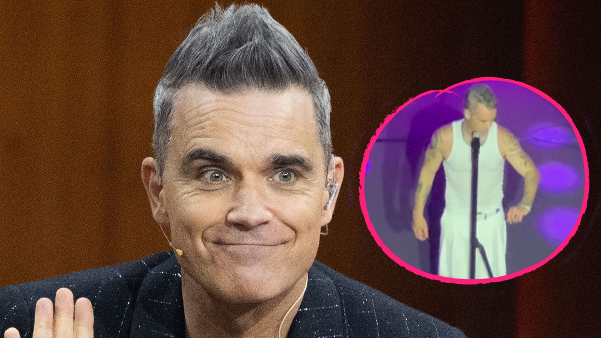 In Eile? Fans amüsieren sich über Robbie Williams' Auftritt